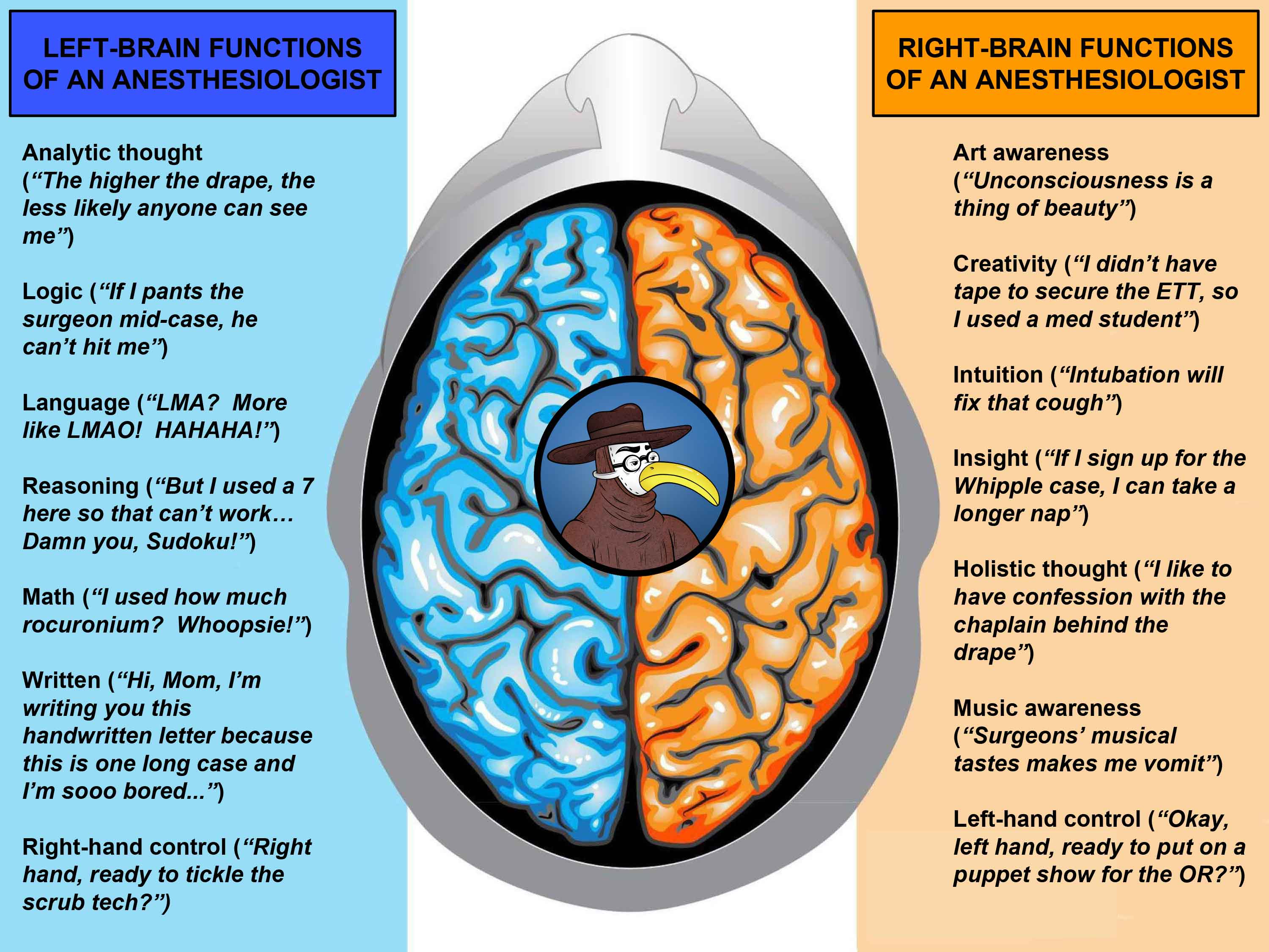The Left Right Hemispheres Of An Anesthesiologist GomerBlog